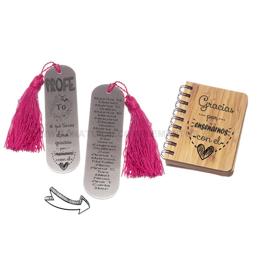 Pack Regalo Fin de curso: Marcapáginas y cuaderno – Al natural complementos